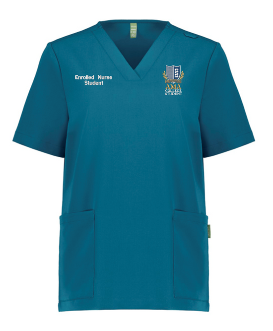 Ladies Scrub Top - Medical Uniform | AMA Schools – AMA Schools and pathways